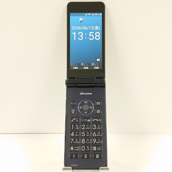 携帯電話 SH-02K SHARP シャープ ドコモ SIMロック解除〇 ブルーブラック