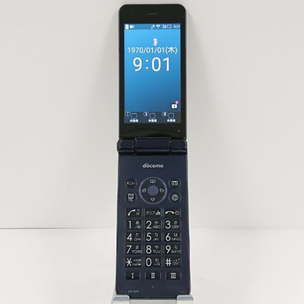 携帯電話 SH-02K SHARP シャープ ドコモ SIMロック解除〇 ブルーブラック