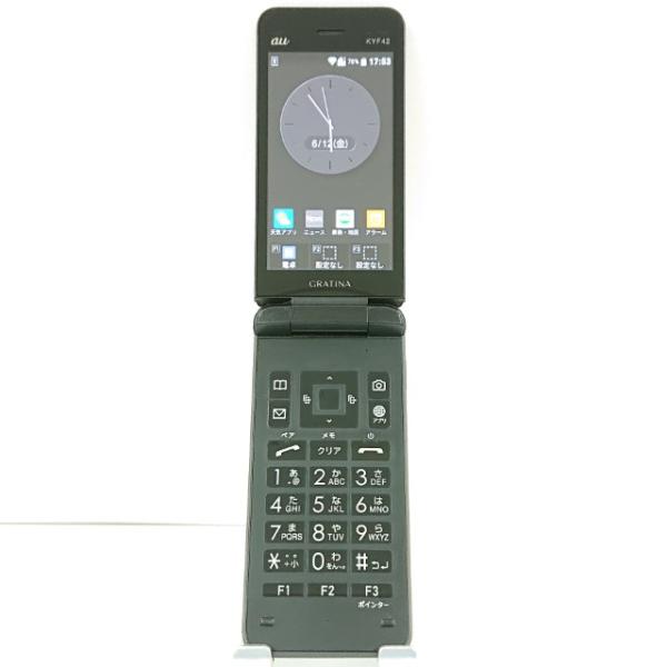 携帯電話 KYF42 京セラ au SIMロック解除〇 ブラック
