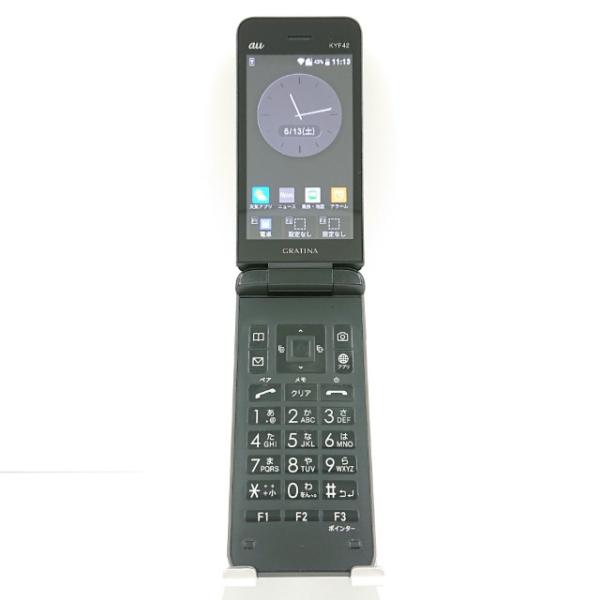 携帯電話 KYF42 京セラ au SIMロック解除〇 ブラック