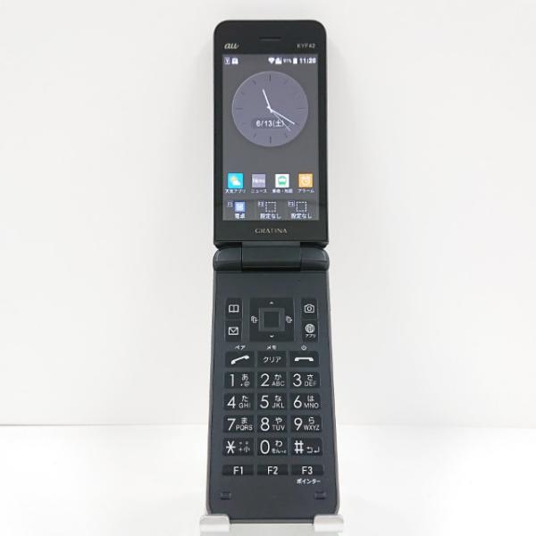 携帯電話 KYF42 京セラ au SIMロック解除〇 ブラック