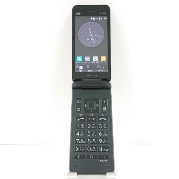 携帯電話 KYF42 京セラ au SIMロック解除〇 ブラック