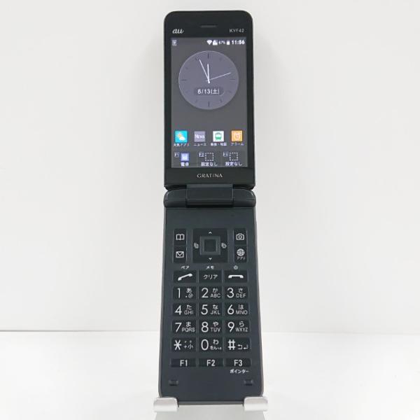 携帯電話 KYF42 京セラ au SIMロック解除〇 ブラック