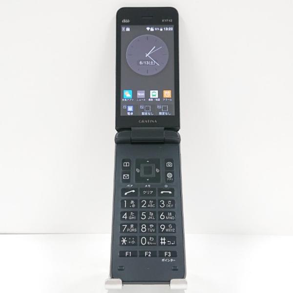 携帯電話 KYF42 京セラ au SIMロック解除〇 ブラック