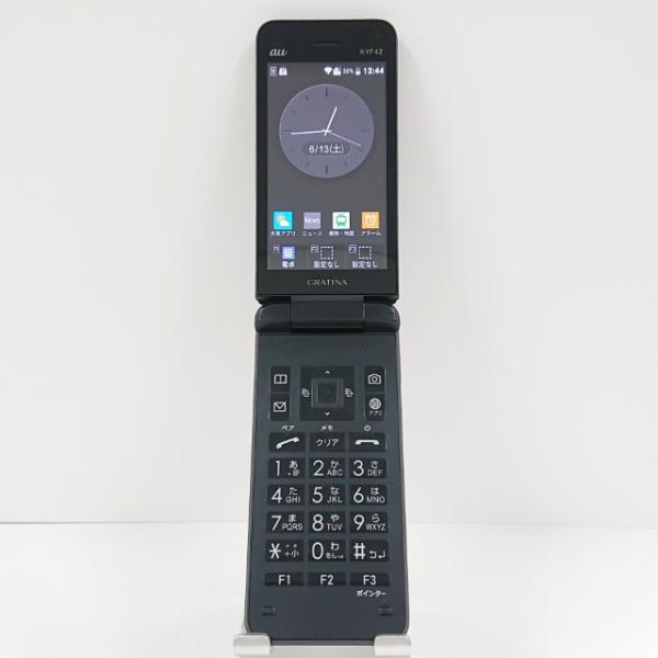 携帯電話 KYF42 京セラ au SIMロック解除〇 ブラック