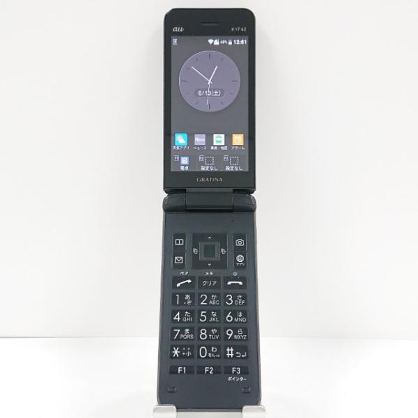 携帯電話 KYF42 京セラ au SIMロック解除〇 ブラック