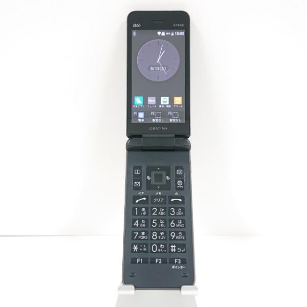 携帯電話 KYF42 京セラ au SIMロック解除〇 ブラック