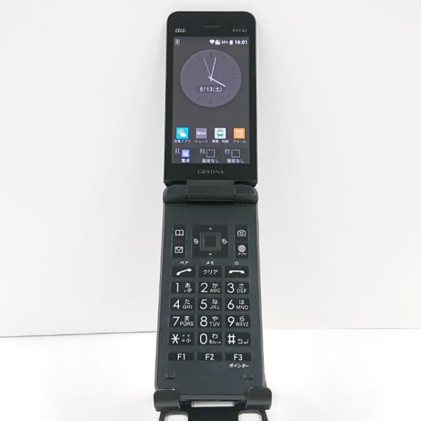 携帯電話 KYF42 京セラ au SIMロック解除〇 ブラック