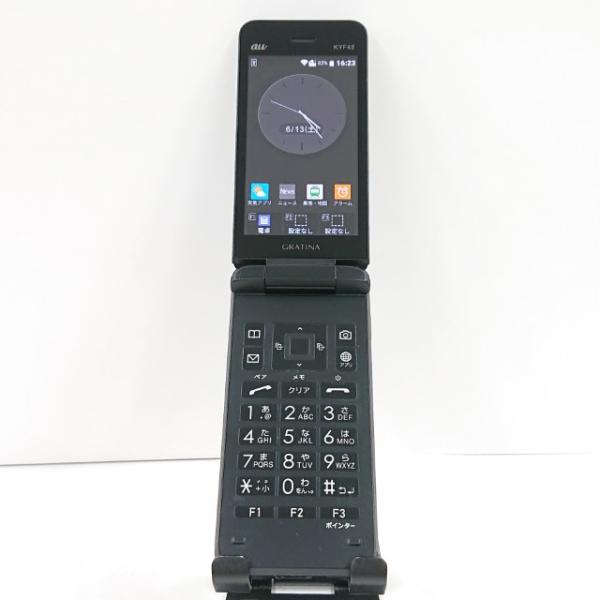 携帯電話 KYF42 京セラ au SIMロック解除〇 ブラック