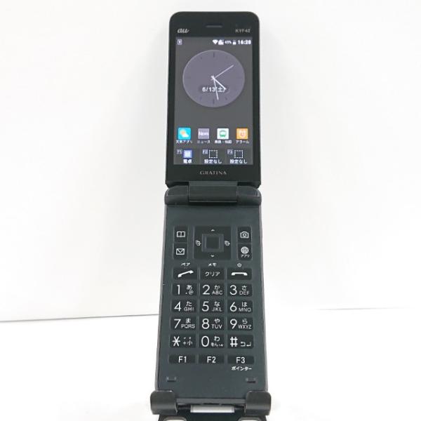 携帯電話 KYF42 京セラ au SIMロック解除〇 ブラック