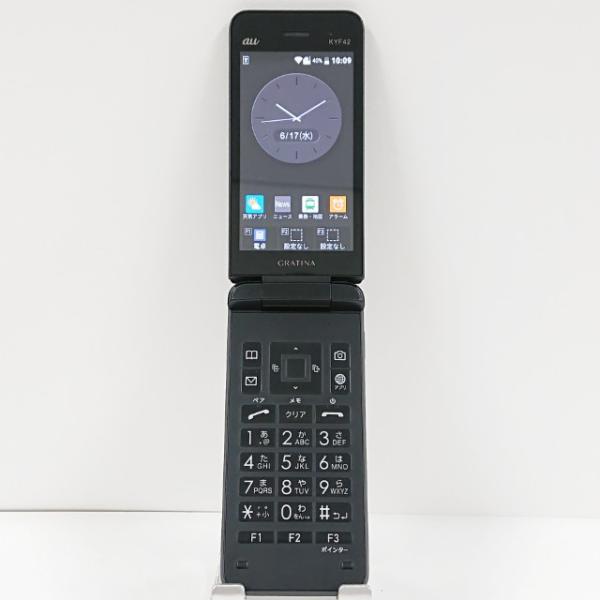 携帯電話 KYF42 京セラ au SIMロック解除〇 ブラック