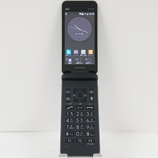 携帯電話 KYF42 京セラ au SIMロック解除〇 ブラック
