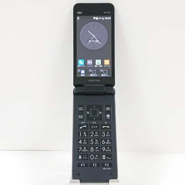 携帯電話 KYF42 京セラ au SIMロック解除〇 ブラック