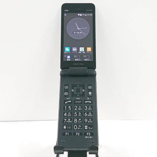 携帯電話 KYF42 京セラ au SIMロック解除〇 ブラック