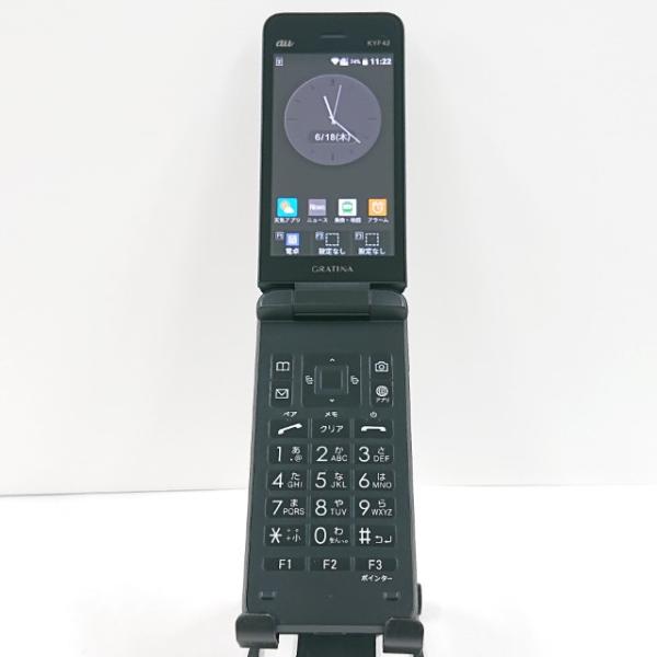 携帯電話 KYF42 京セラ au SIMロック解除〇 ブラック