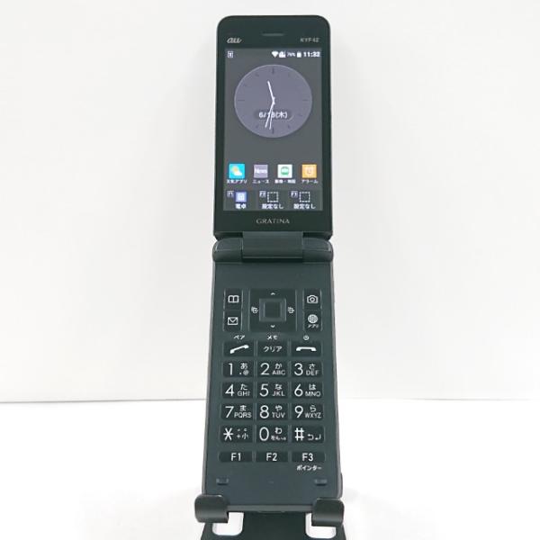 携帯電話 KYF42 京セラ au SIMロック解除〇 ブラック