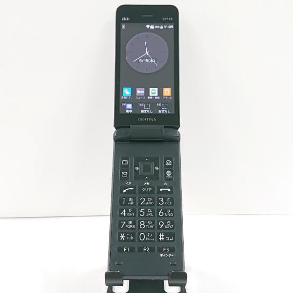 携帯電話 KYF42 京セラ au SIMロック解除〇 ブラック