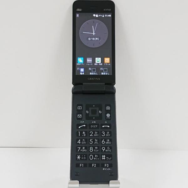 携帯電話 KYF42 京セラ au SIMロック解除〇 ブラック
