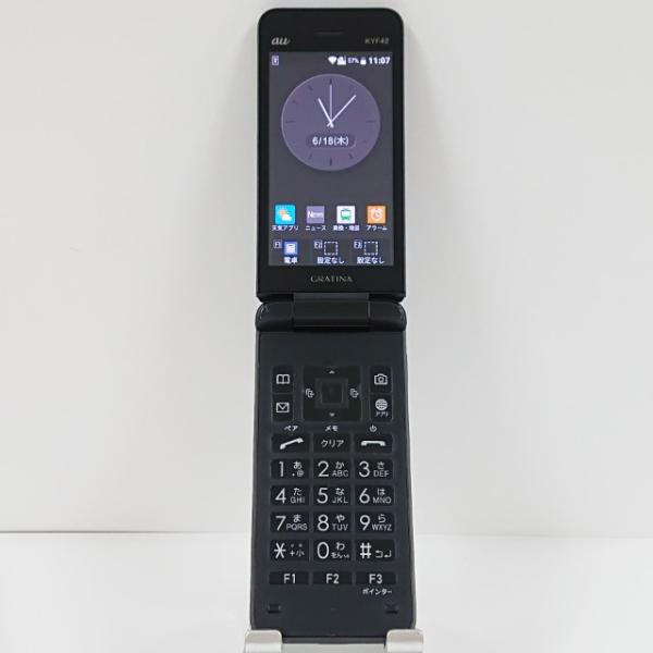 携帯電話 KYF42 京セラ au SIMロック解除〇 ブラック