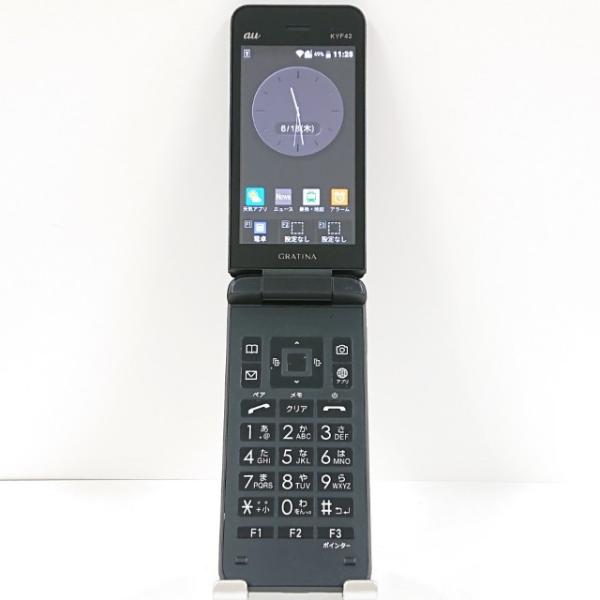 携帯電話 KYF42 京セラ au SIMロック解除〇 ブラック