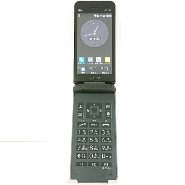 携帯電話 KYF42 京セラ au SIMロック解除〇 ブラック