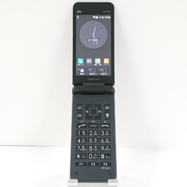 携帯電話 KYF42 京セラ au SIMロック解除〇 ブラック