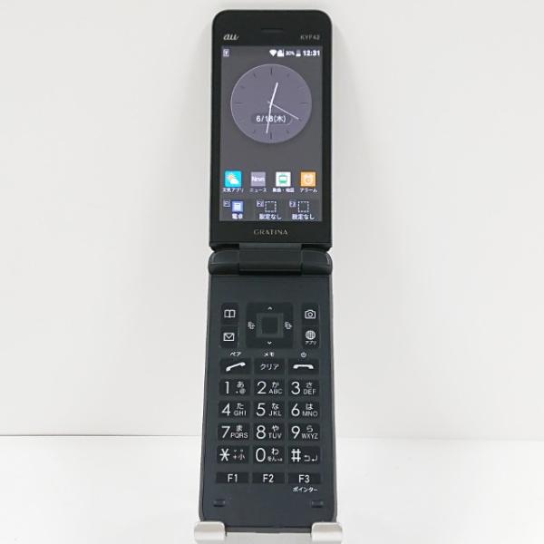 携帯電話 KYF42 京セラ au SIMロック解除〇 ブラック