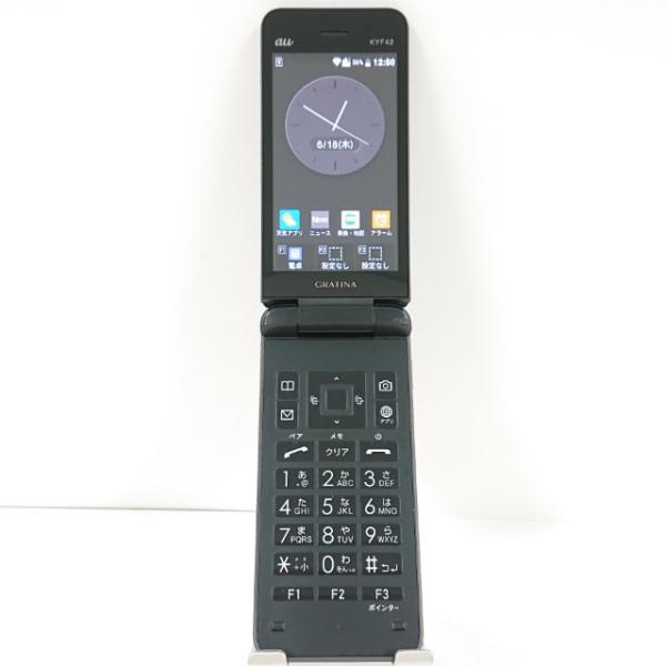 携帯電話 KYF42 京セラ au SIMロック解除〇 ブラック