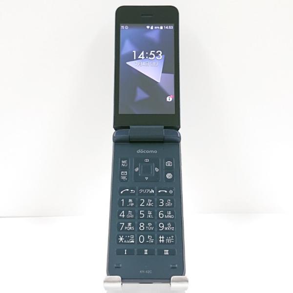携帯電話 KY-42C 京セラ ドコモ SIMロック解除〇 ブラック