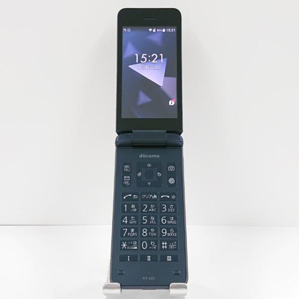 携帯電話 KY-42C 京セラ ドコモ SIMロック解除〇 ブラック