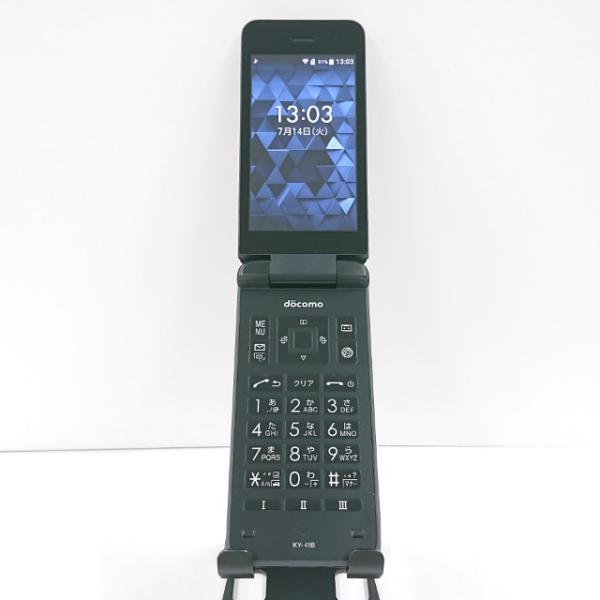 携帯電話 KY-41B 京セラ ドコモ SIMロック解除〇 ブラック