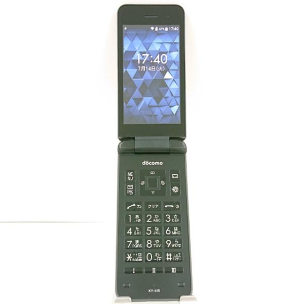 携帯電話 KY-41B 京セラ ドコモ SIMロック解除〇 ブラック