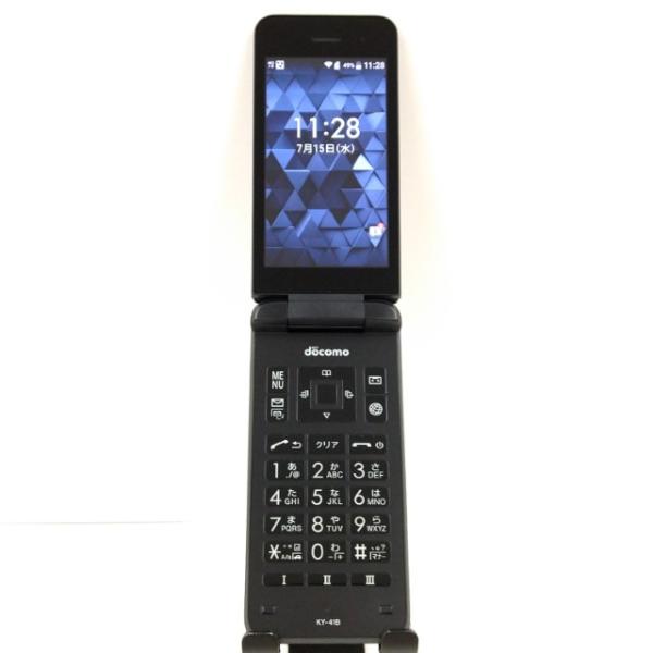 携帯電話 KY-41B 京セラ ドコモ SIMロック解除〇 ブラック