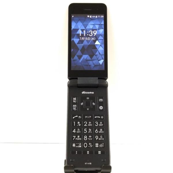 携帯電話 KY-41B 京セラ ドコモ SIMロック解除〇 ブラック