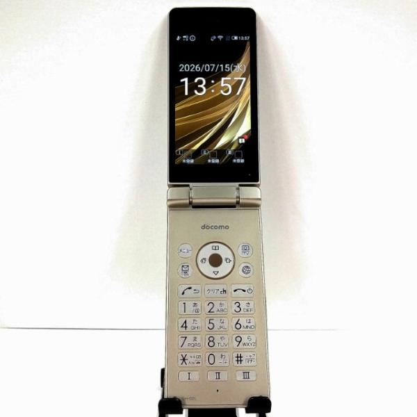 携帯電話 SH-02L SHARP シャープ ドコモ SIMロック解除〇 ゴールド