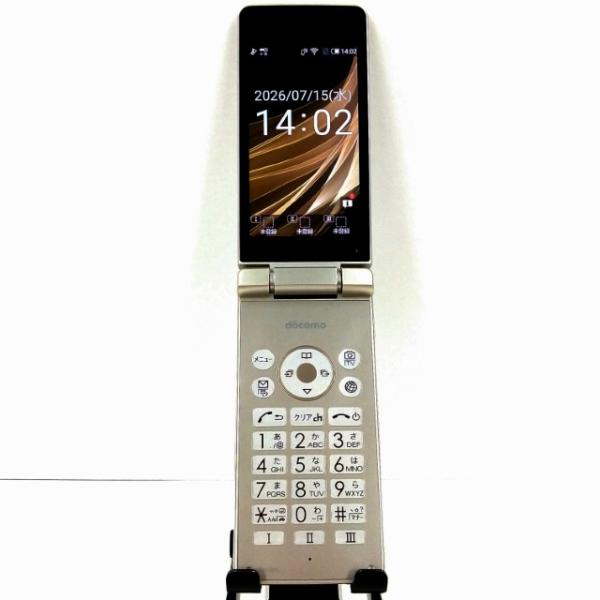 携帯電話 SH-02L SHARP シャープ ドコモ SIMロック解除〇 ゴールド