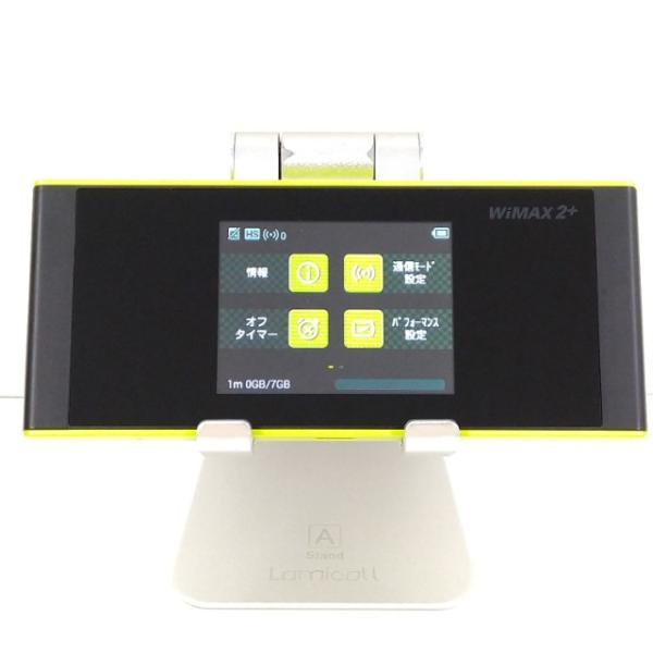ルーター HWD36 HUAWEI au SIMロック解除〇 ブラック×ライム