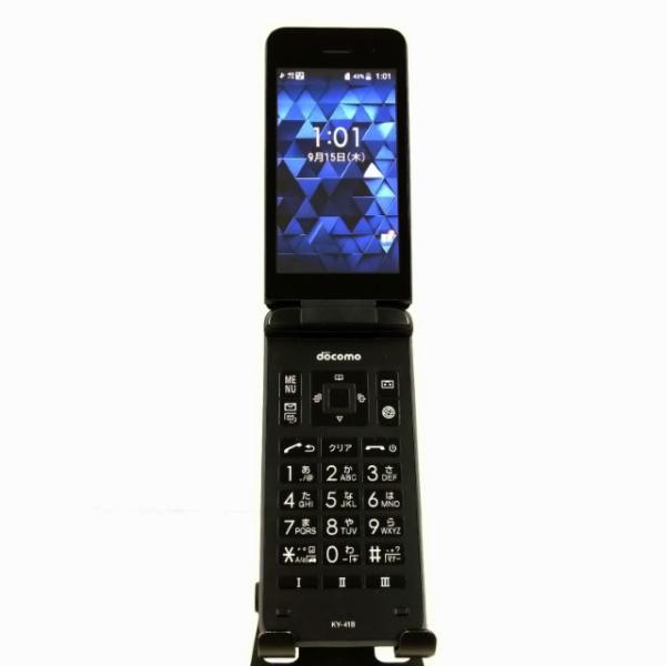 携帯電話 KY-41B 京セラ ドコモ SIMロック解除〇 ブラック