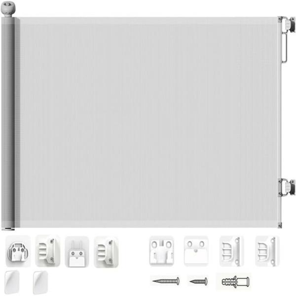 ベビーゲート ロール式 専用貼り付けパーツ1セットパッケージ内容：左上ブラケット*1個左下ブラケット*1個右上ブラケット*1個右下ブラケット*1個Aテープ*4枚Bテープ*4枚ベビーゲート ロール式 専用ネジ付けパーツ1セットパッケージ内容：...