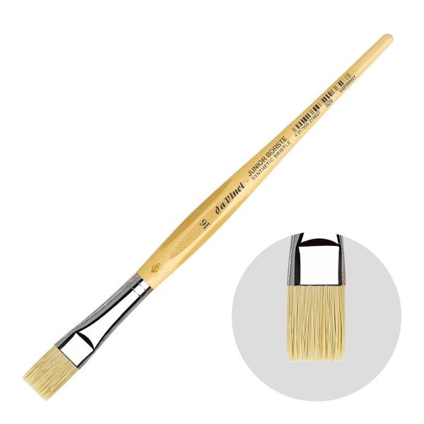 豚毛のような強い弾力の、特殊な合成繊維を使用しています。厚塗りや粗いタッチに最適で、豚毛に比べてお手入れも簡単です。＜仕様＞穂先の形状：フラット(平)毛の種類：シンセティック号数：No.16穂丈×巾：19.0×15.0mm＜用途＞水彩画、ア...