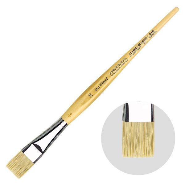 豚毛のような強い弾力の、特殊な合成繊維を使用しています。厚塗りや粗いタッチに最適で、豚毛に比べてお手入れも簡単です。＜仕様＞穂先の形状：フラット(平)毛の種類：シンセティック号数：No.20穂丈×巾：20.0×18.0mm＜用途＞水彩画、ア...