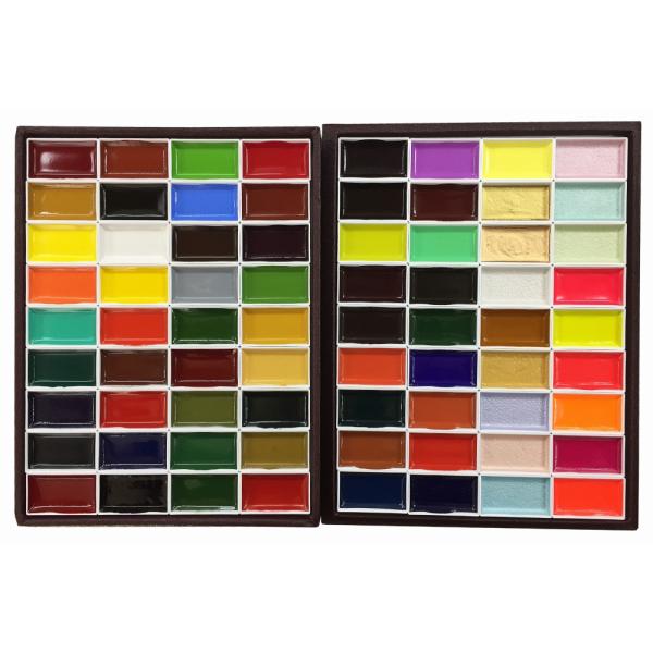 名村大成堂オリジナルの吉祥顔彩72色セット