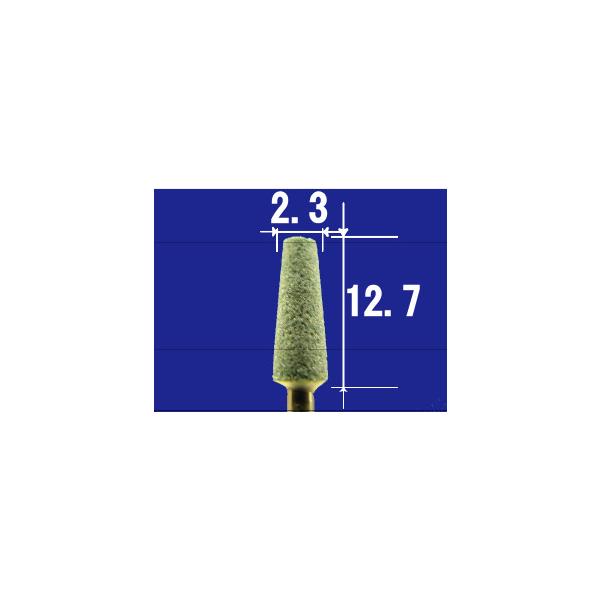 軸付砥石軸径φ2.34mm商品画像は代表画像です。形状は画像の通りですが、粒度（品番）により色が異なります。あらかじめご了承ください。粒度ピンク：#120グリーン：#180ホワイト：#600