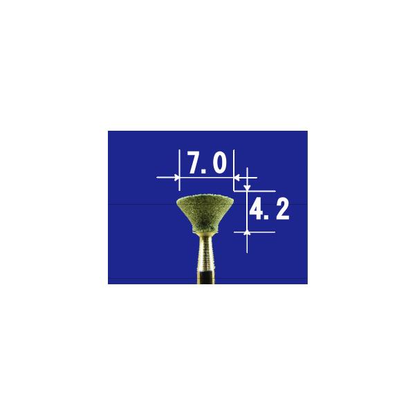 軸付砥石軸径φ2.34mm商品画像は代表画像です。形状は画像の通りですが、粒度（品番）により色が異なります。あらかじめご了承ください。粒度ピンク：#120グリーン：#180ホワイト：#600