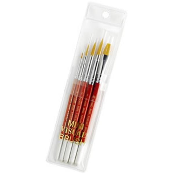 人工毛（PBT）と羊毛を混毛した筆で、人工毛（PBT）の腰の強さと、羊毛の水含みの良さを生かした水彩デザイン用の筆です。■セット内容ビニール筆ケースに、WVMR筆（#1・#4・#6・#8）・WVMD筆（#3/8）が各1本入り。※単品の販売は...