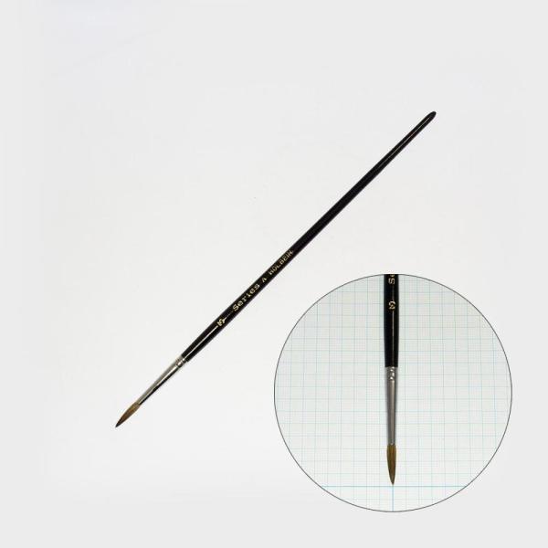 最も一般的な水彩筆で適度な弾力と絵具含みがあり、扱いやすい筆です。日本製。＜仕様＞穂先の形状：ラウンド(丸)毛の種類：馬毛号数：No.3穂丈×巾：15.0×2.5mm