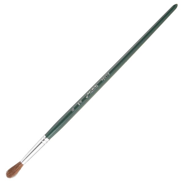 馬毛とブタ毛の混毛製品で、学童向けの水彩筆として好評です。また、工業用にも多く使われています。穂先の種類・形状 ： 丸規格・号数・No ： 8号穂先サイズ（約、穂幅×穂丈） ： 5×20mm全長（約） ： 24cm主な用途 ： 水彩画素材 ...