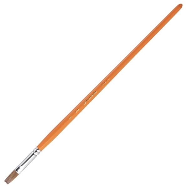 馬胴毛に若干ブタ毛をコシに混毛して、含みコシの弾力共に良くなっています。学校用普及品としては最適品です。穂先の種類・形状 ： 平規格・号数・No ： 6号穂先サイズ（約、穂幅×穂丈） ： 7×15mm全長（約） ： 23cm主な用途 ： 水...