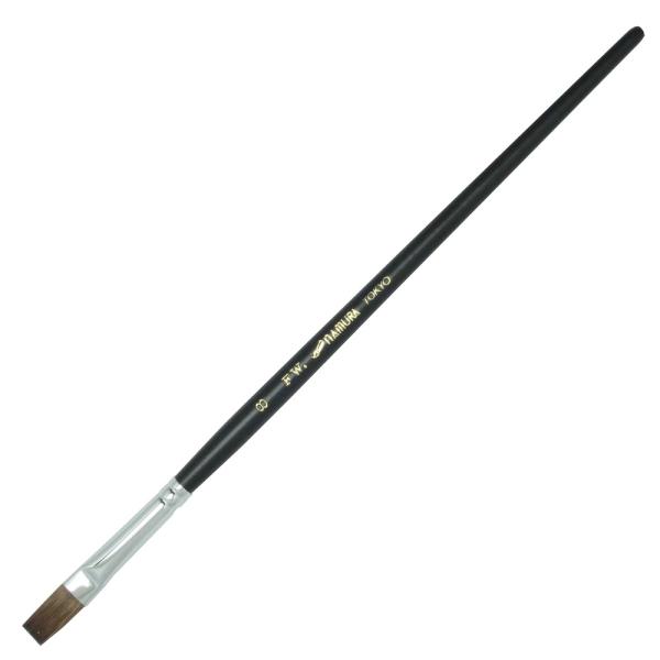 絵具の含みが良く、比較的弾力性にも富んでいます。中上級者向けとしてデザイン、パース分野まで、広範囲にわたって使われています。穂先の種類・形状 ： 平規格・号数・No ： 8号穂先サイズ（約、穂幅×穂丈） ： 9.4×18.5mm全長（約） ...