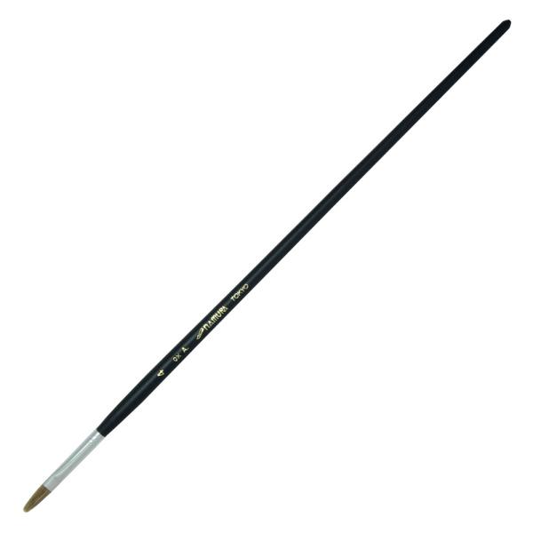 OXAはヨーロッパ産の牡牛の耳毛を選別して造られています。古くから良質な絵筆材料として使われているもので、軟毛では、セーブルに準ずる優れた味があり、丸筆は水彩用としても多くの専門家に愛用されています。穂先の種類・形状 ： 平規格・号数・No...